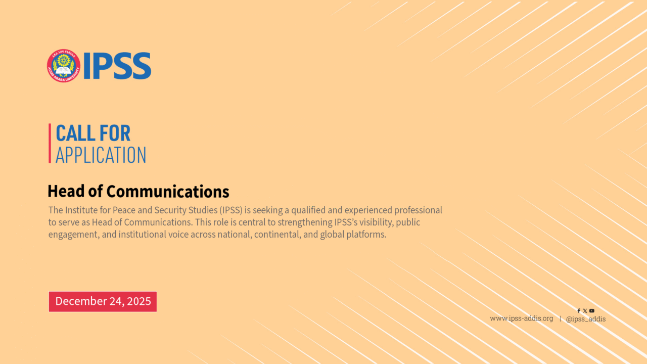 Call for Applications: Head of Communications | IPSS